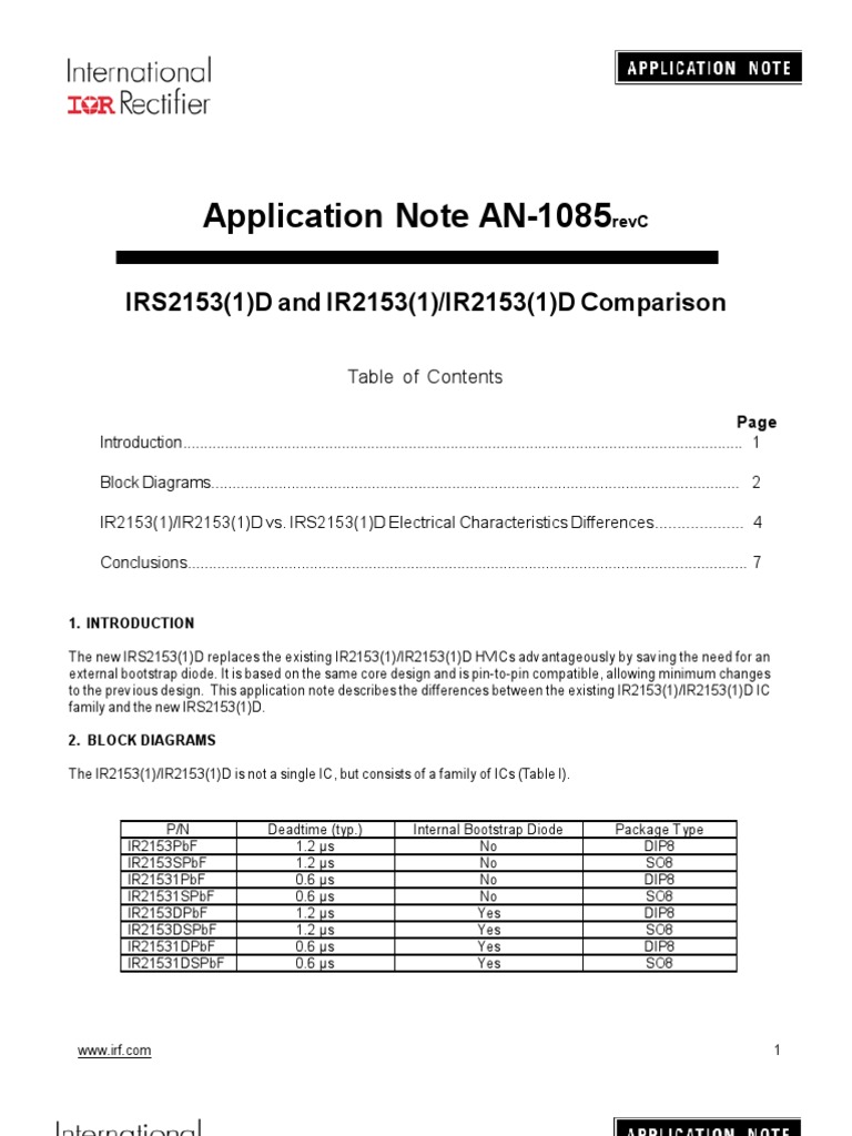 Application Note An-1085revc | PDF | Field Effect Transistor | Mosfet