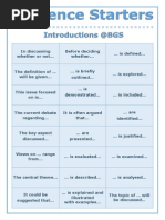 Sentence Starters: Comparing and Contrasting | PDF