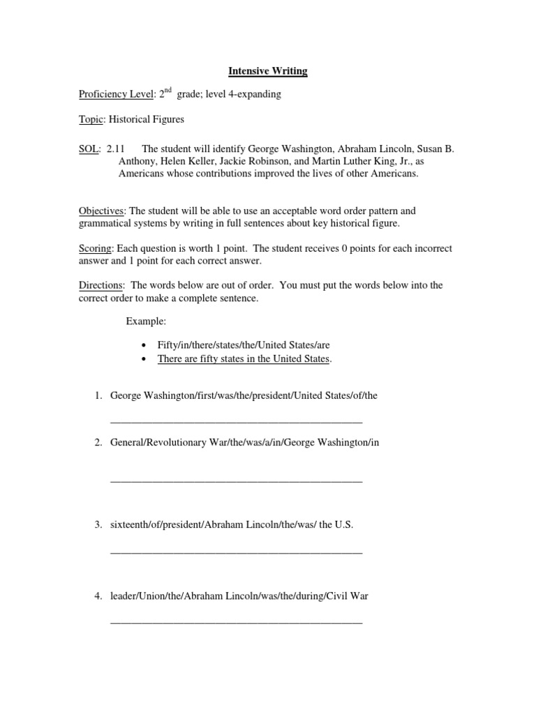 2nd Grade Writing on Historical Figures | PDF
