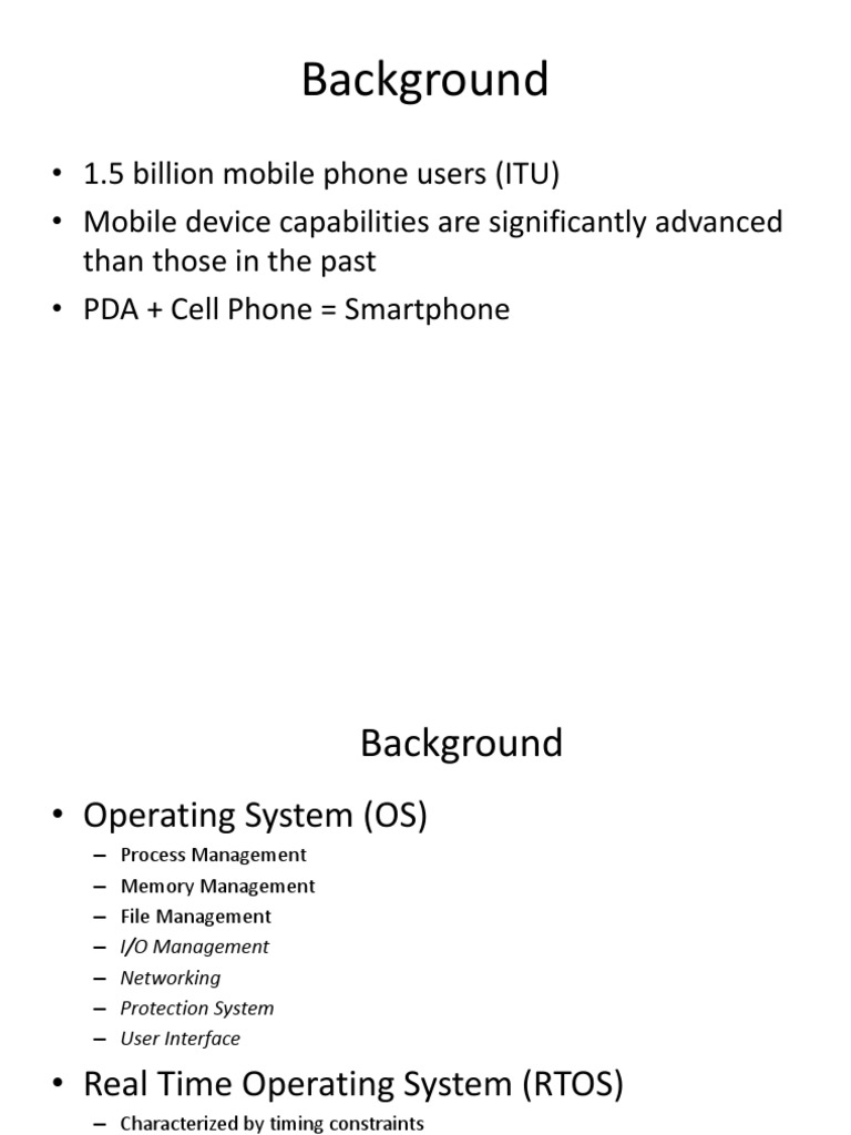 Mobile Operating System | PDF | Operating System | Android (Operating ...