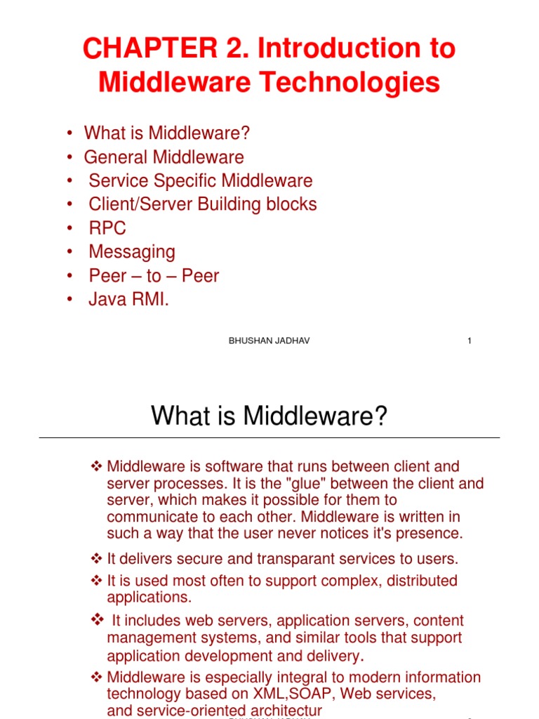 Introduction To Middleware Technologies | PDF | Message Passing | System Software