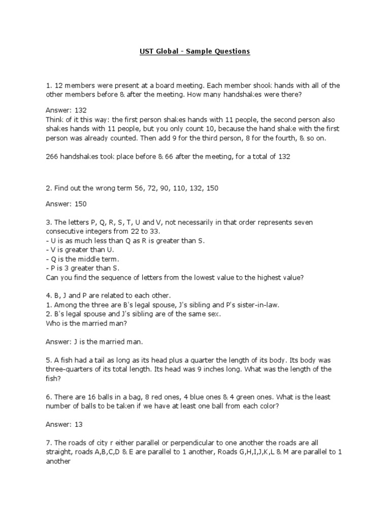 UST Global - Model Questions | PDF | Command Line Interface | Computer ...