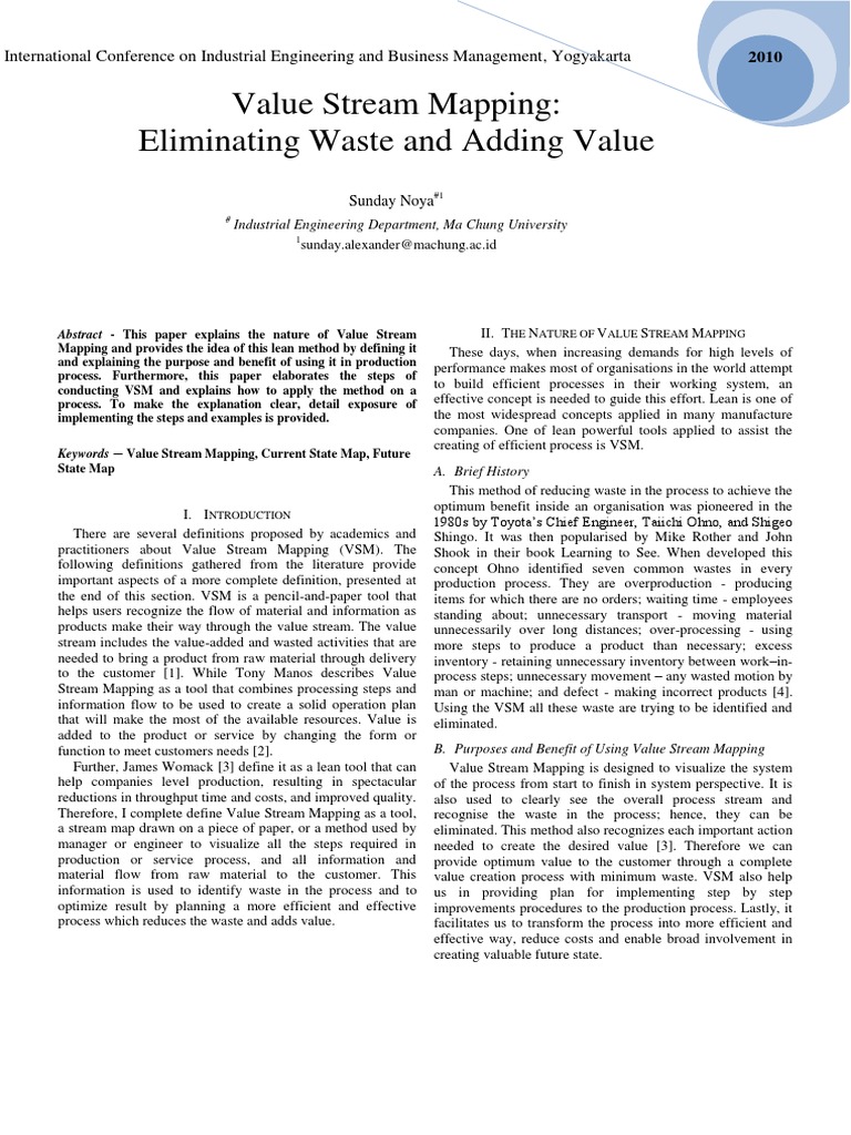 Value Stream Mapping - Eliminating Waste and Adding Value - Sunday Noya ...