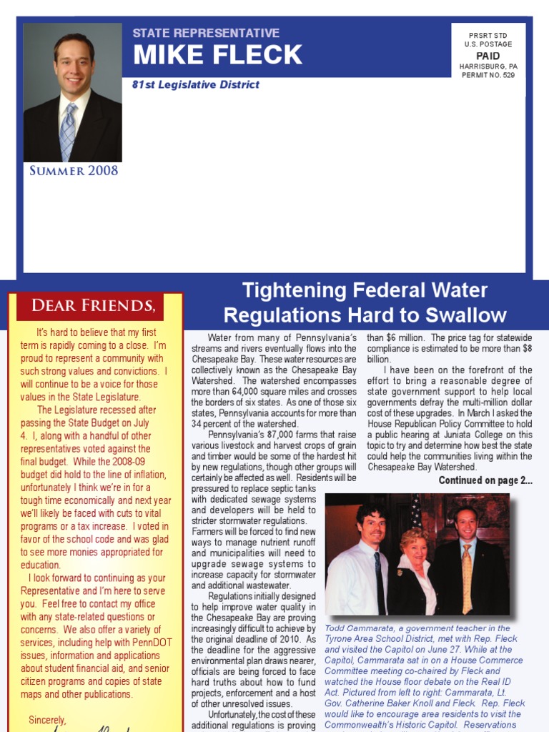 Rep. Fleck Aug. 2008 | PDF | Nature