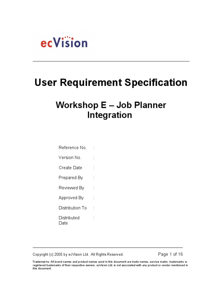 User Requirement Specification | PDF | Trademark | Specification ...