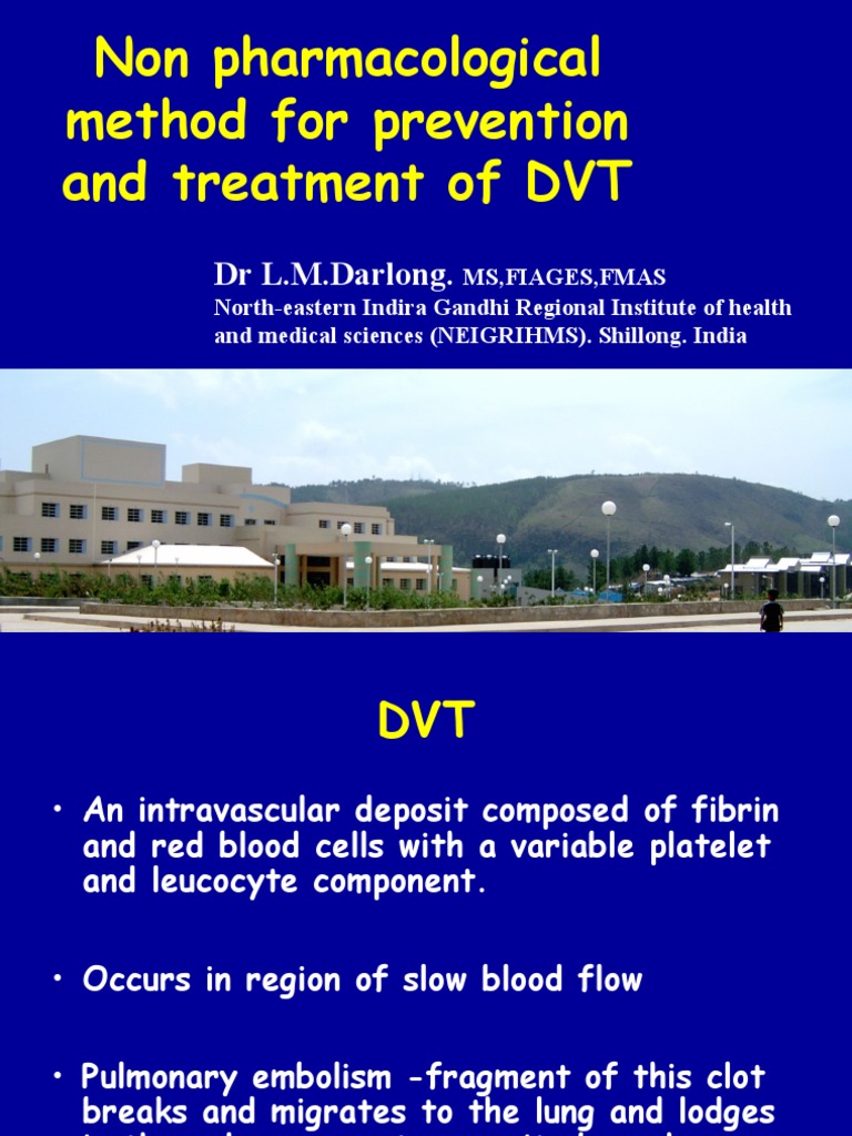 Non Pharmacological Method For Prevention and Treatment of | Vein ...