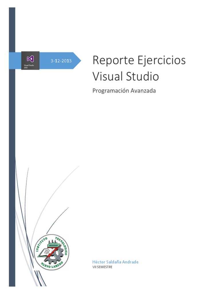Reporte Ejercicios Visual Studio | PDF | Microsoft Visual Studio | La interacción persona-ordenador