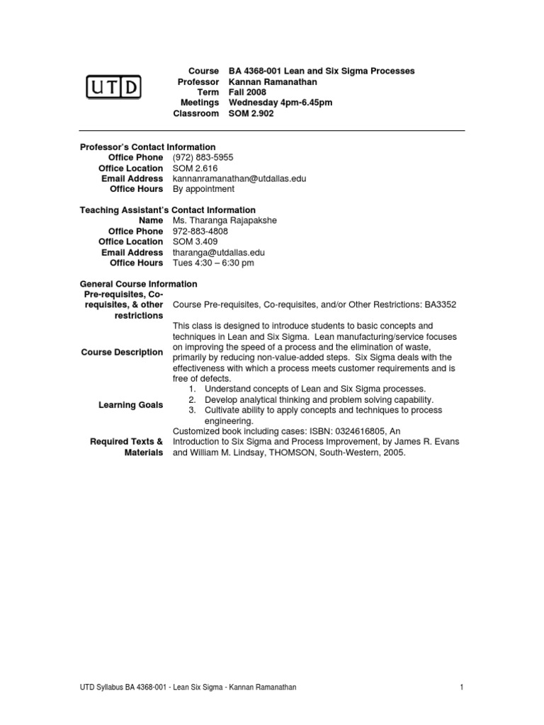 UT Dallas Syllabus For Ba4368.001.08f Taught by Kannan Ramanathan ...