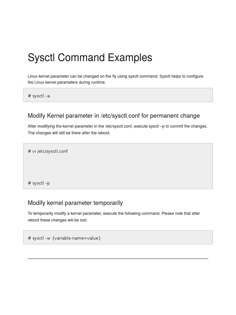 About Sysctl and Keepalive | PDF | Transmission Control Protocol | Network Socket