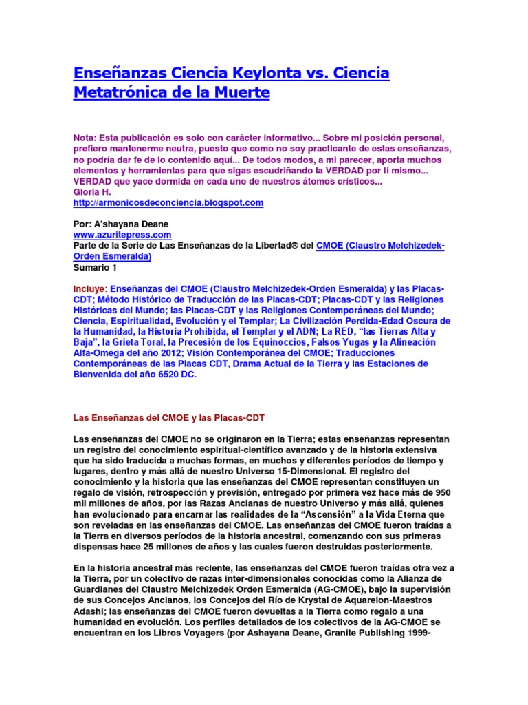 Enseñanzas Ciencia Keylonta | PDF | Tierra | Adn
