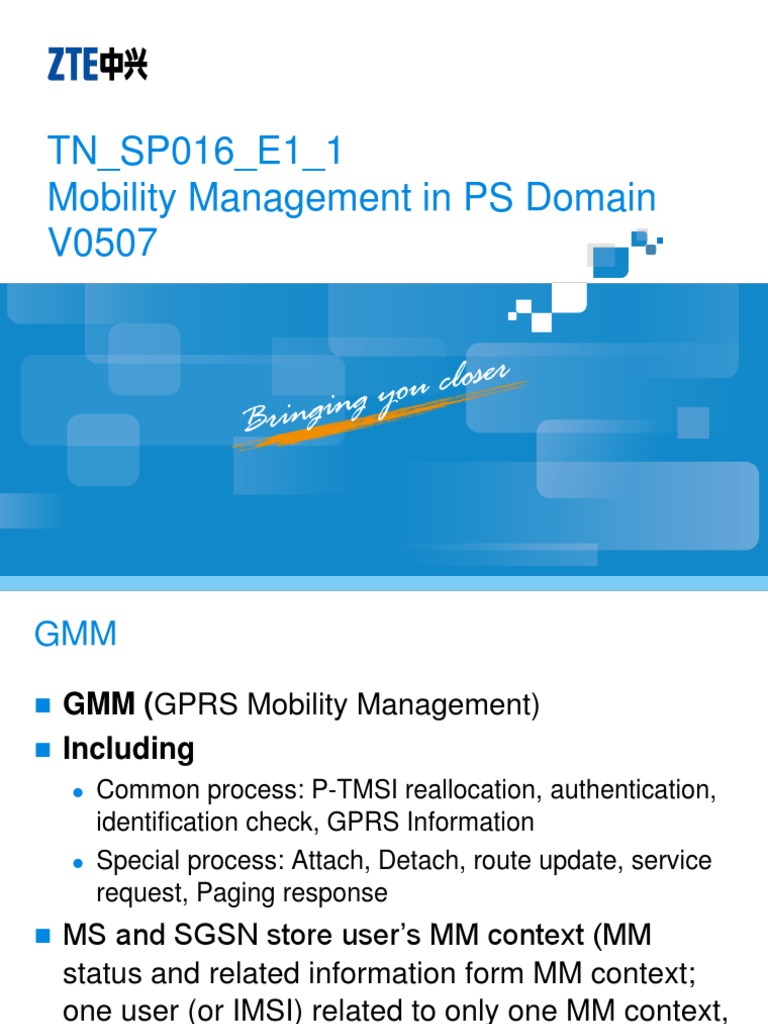 08-TN - SP016 - E1 - 1 Mobility Management in PS Domain-29 | PDF ...