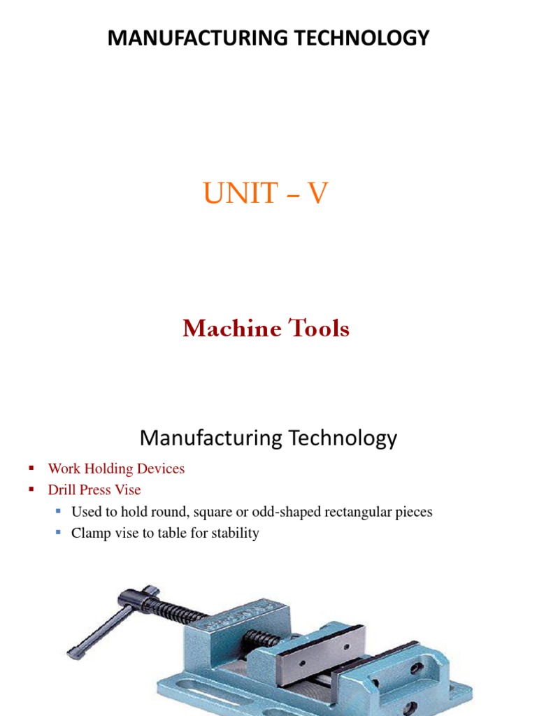 Types of Work Holding Devices in Machining | PDF | Art
