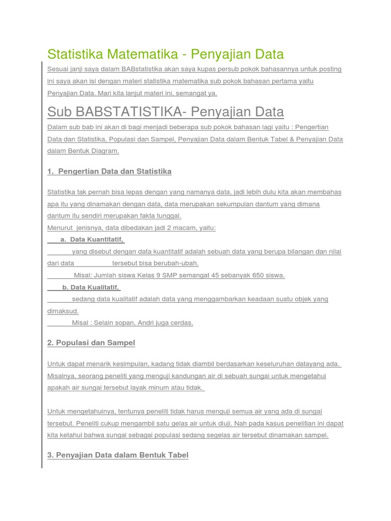 Statistika Matematika | PDF