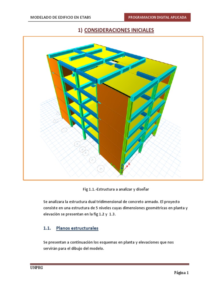 Manual de Modelado de Edificio en Etabs -Javier Guevara Davila