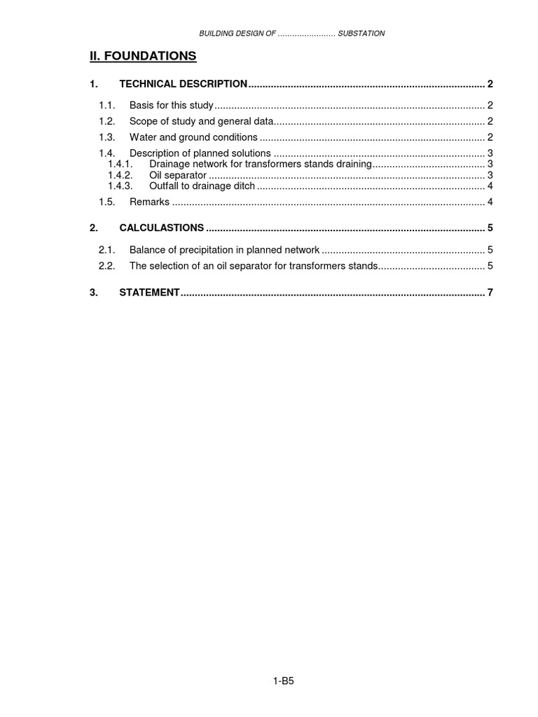 Substation Foundation Design | PDF