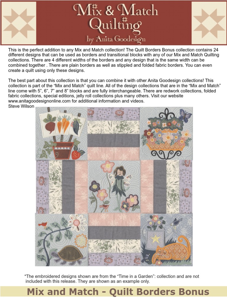 Quilting Borders Tutorial | PDF | Quilt | Seam (Sewing)