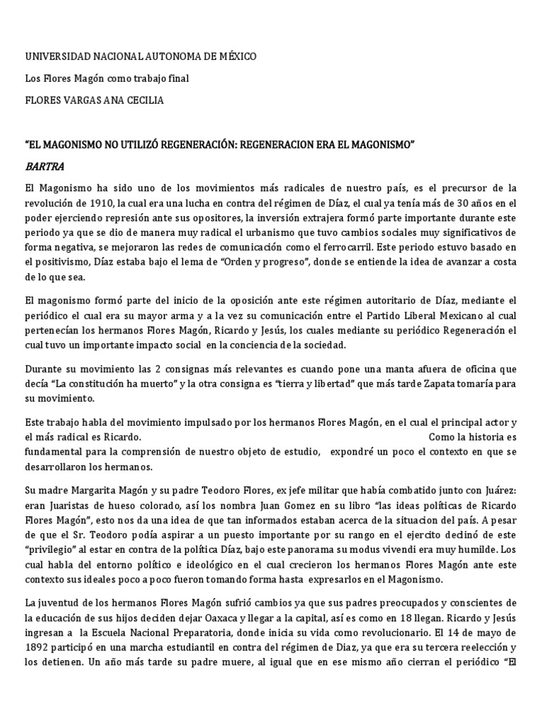 El Magonismo | PDF | México | Ciencias Políticas