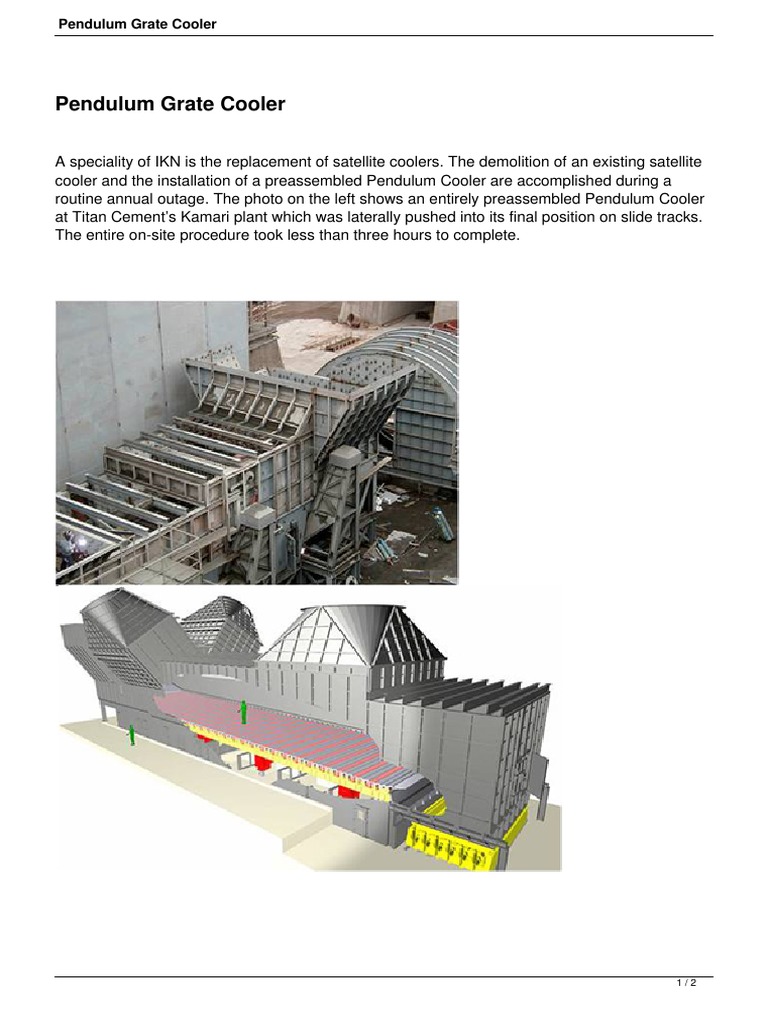 Pendulum Grate Cooler | PDF