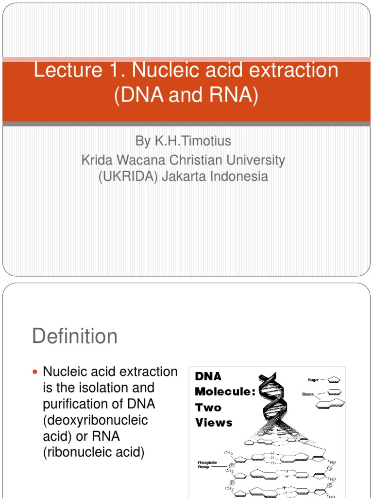 Chapter 1 Nucleic Acid Extraction | PDF | Wellness | Science & Mathematics