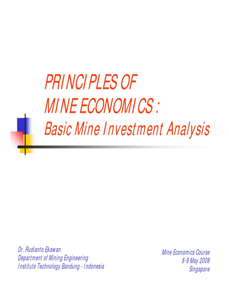 Mine Economics Investment Analysis | PDF | Internal Rate Of Return ...