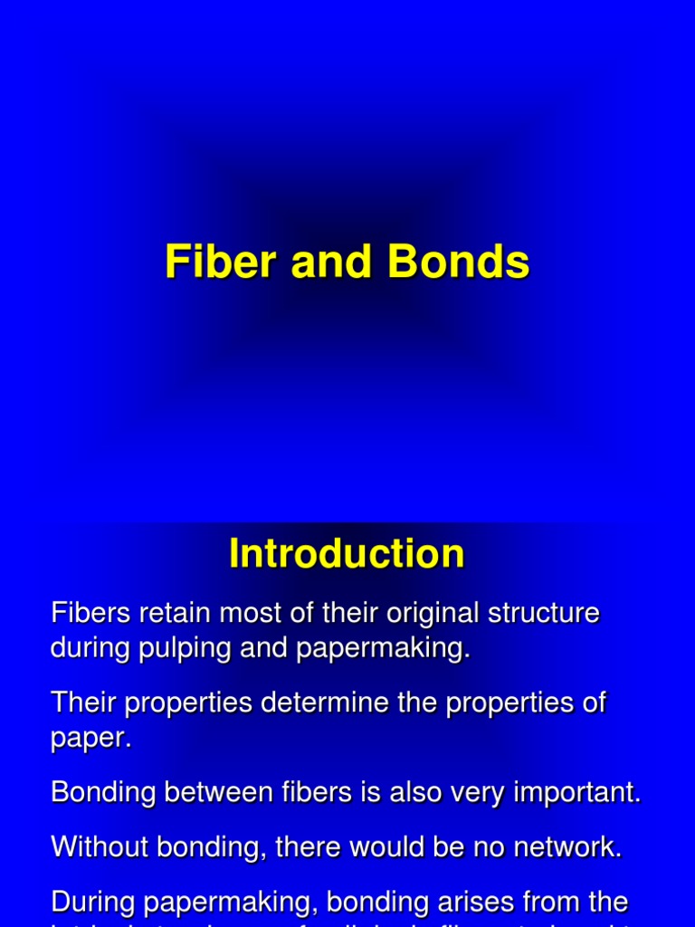 Fiber and Bond | PDF | Pulp (Paper) | Paper