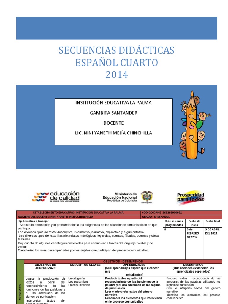 Secuencia lENGUAJE 4 | PDF | Leyendas | Poesía