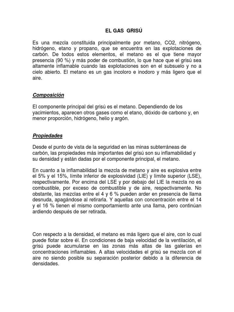 Gas Grisu | PDF | Termodinámica | Química