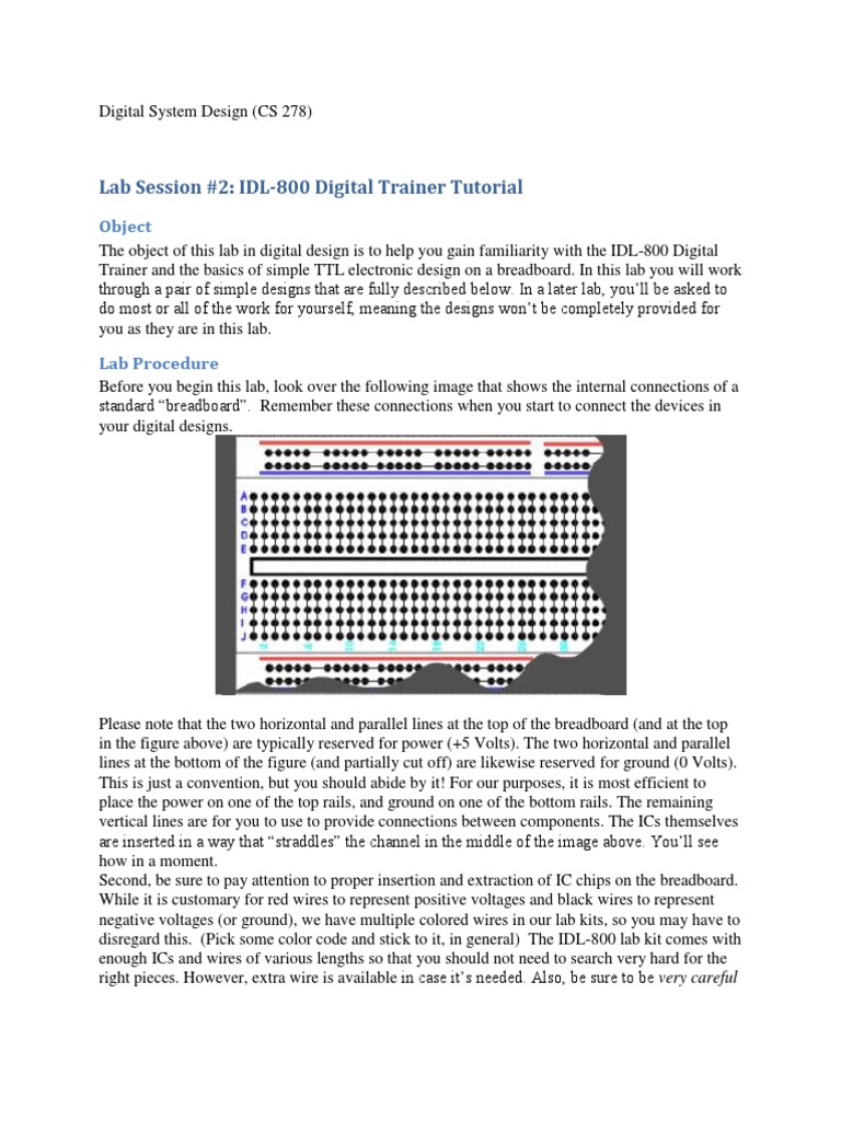 Idl800 Digitall Lab | PDF | Teaching Methods & Materials