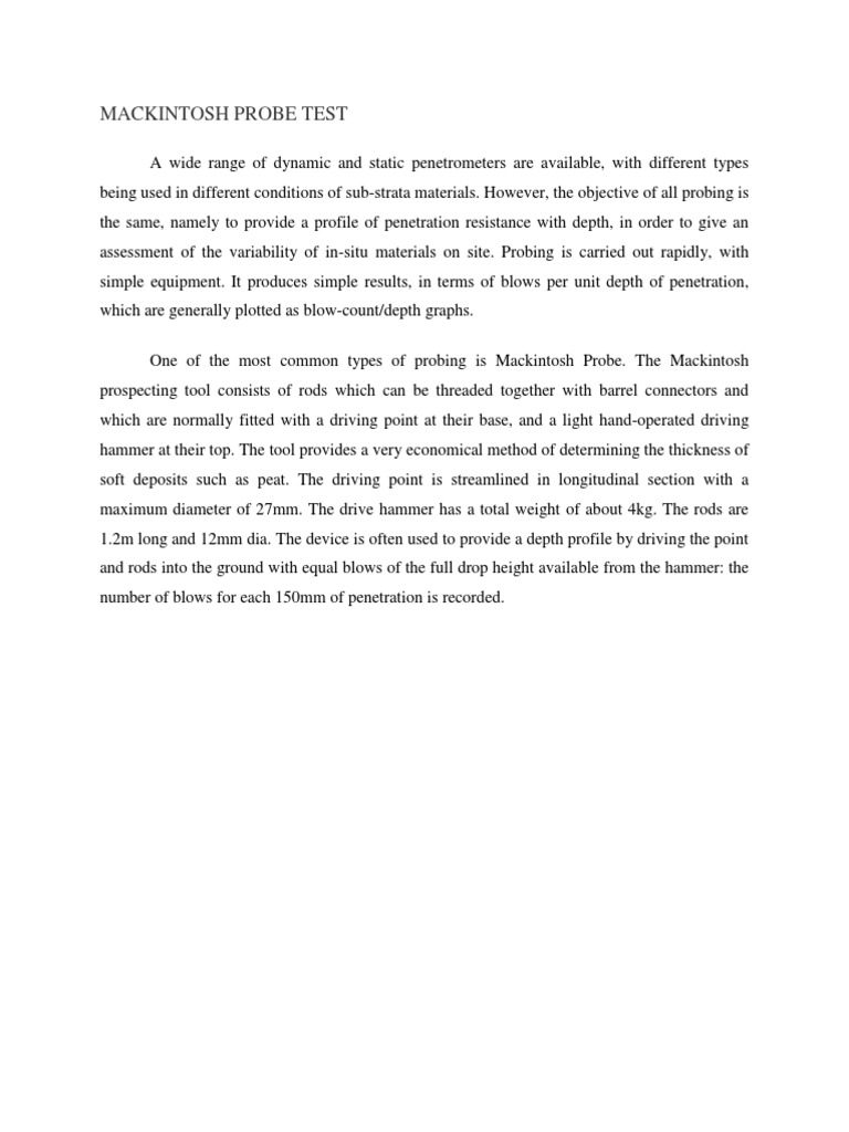 Mackintosh Probe Test | PDF