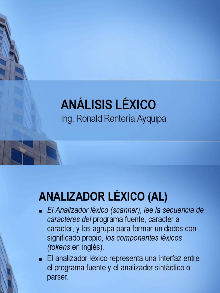 7 Análisis Lexico PDF | PDF | Analizando | Lenguaje de programación