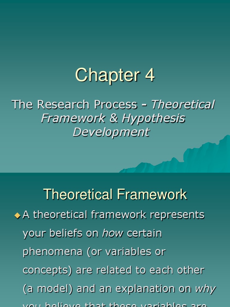 Framework & Hypothesis Development: The Research Process - Theoretical ...