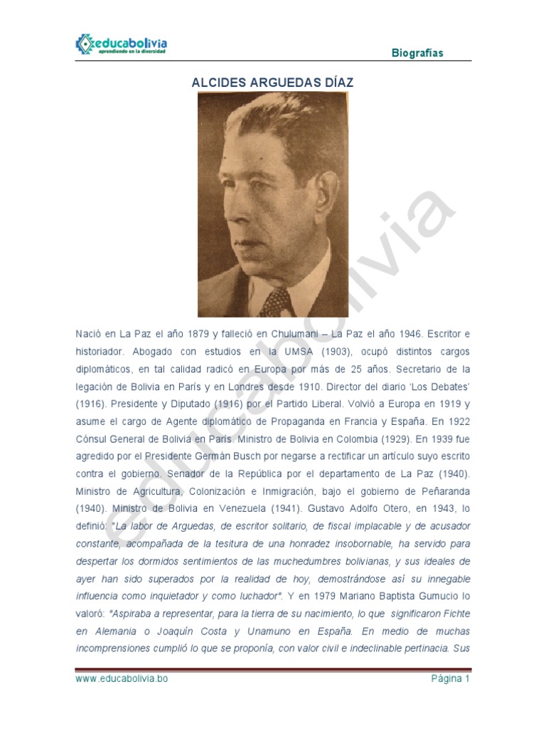 Alcides Arguedas Diaz | PDF | Política (general) | Gobierno