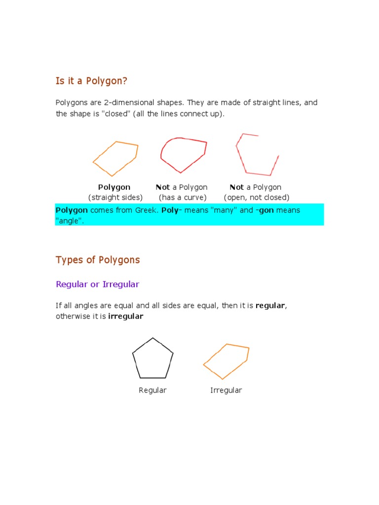Understanding Polygons: Types & Names | PDF | Teaching Methods & Materials