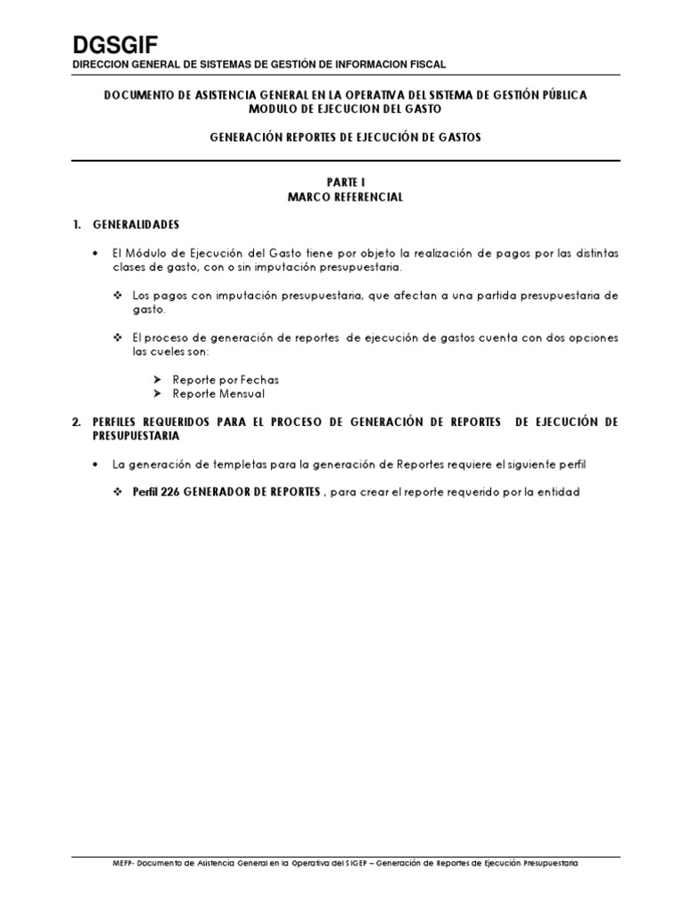 Guia Operativa Reportes Sigep | PDF | Point and Click | Informática