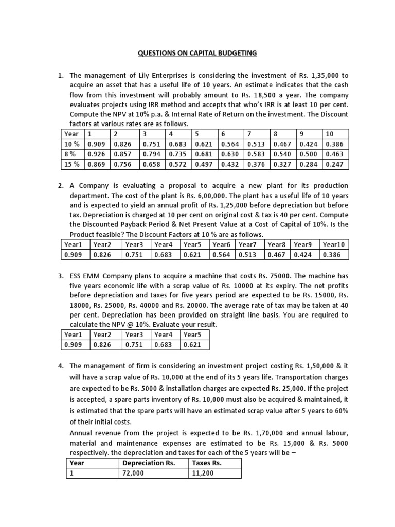 Capital Budgeting | PDF | Capital Budgeting | Depreciation
