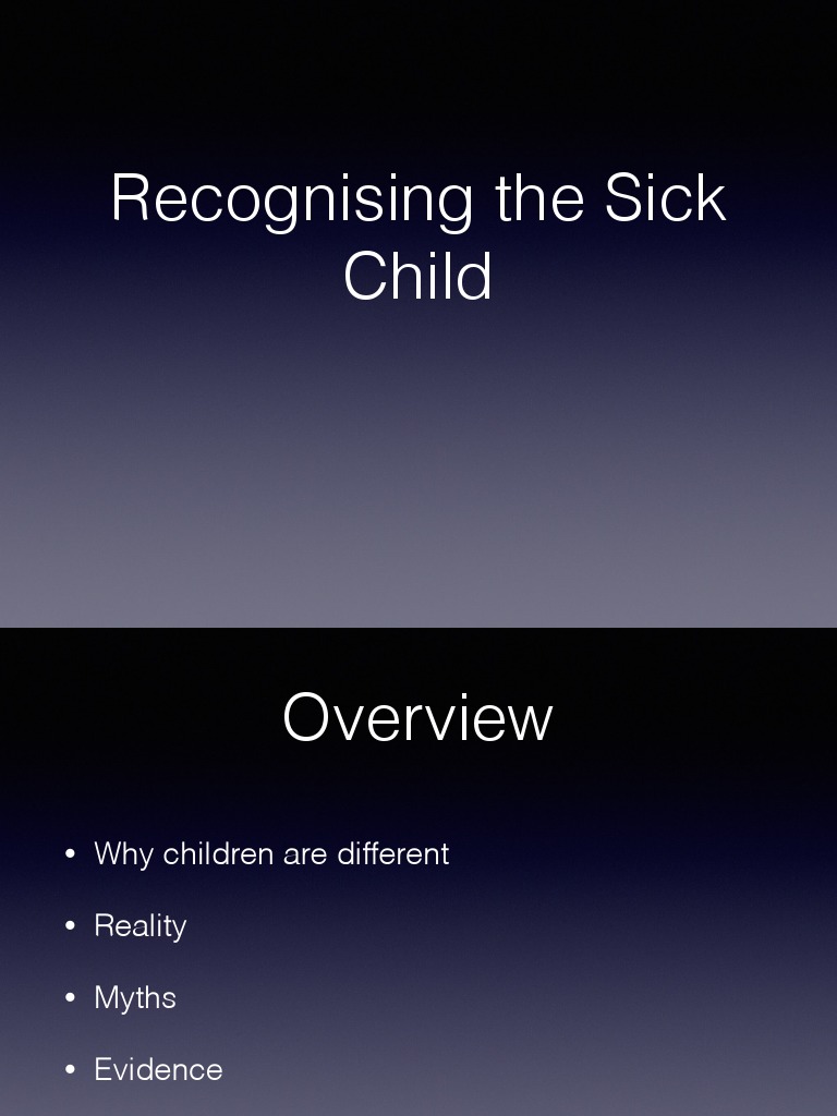 Recognizing Signs of a Sick Child | PDF | Wellness