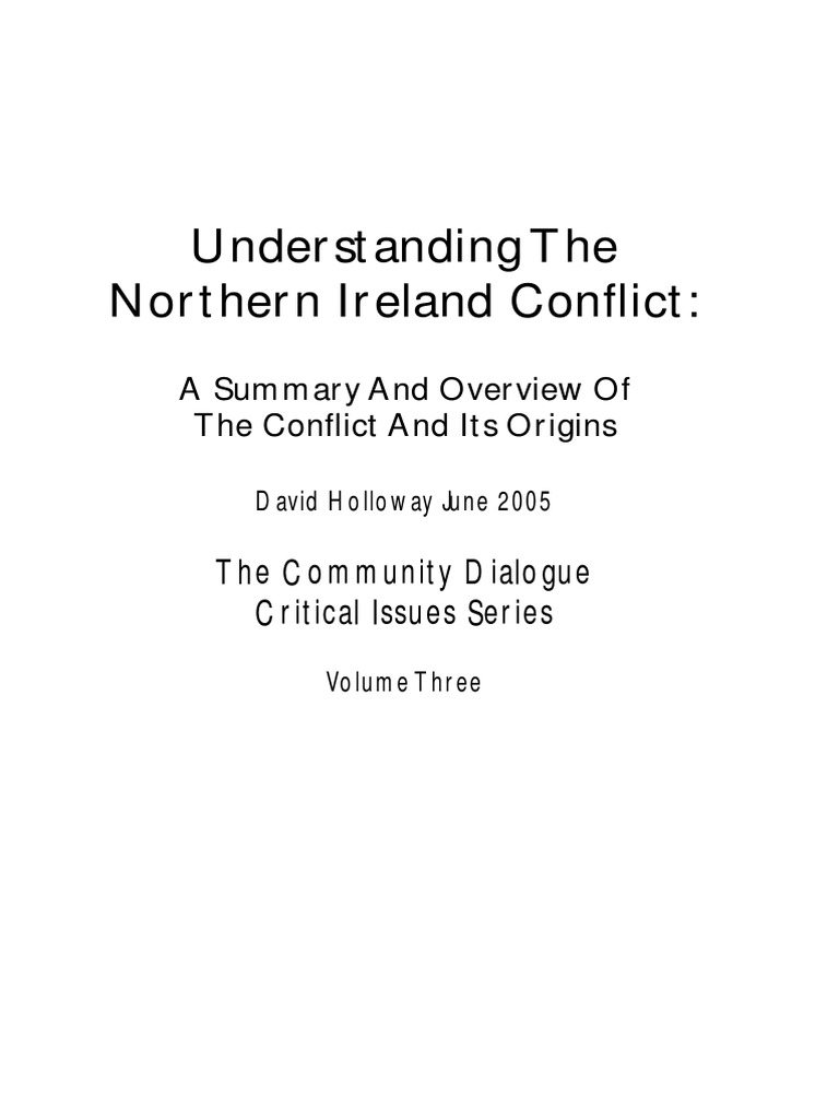 Understanding The Northern Ireland Conflict - David Holloway | PDF ...
