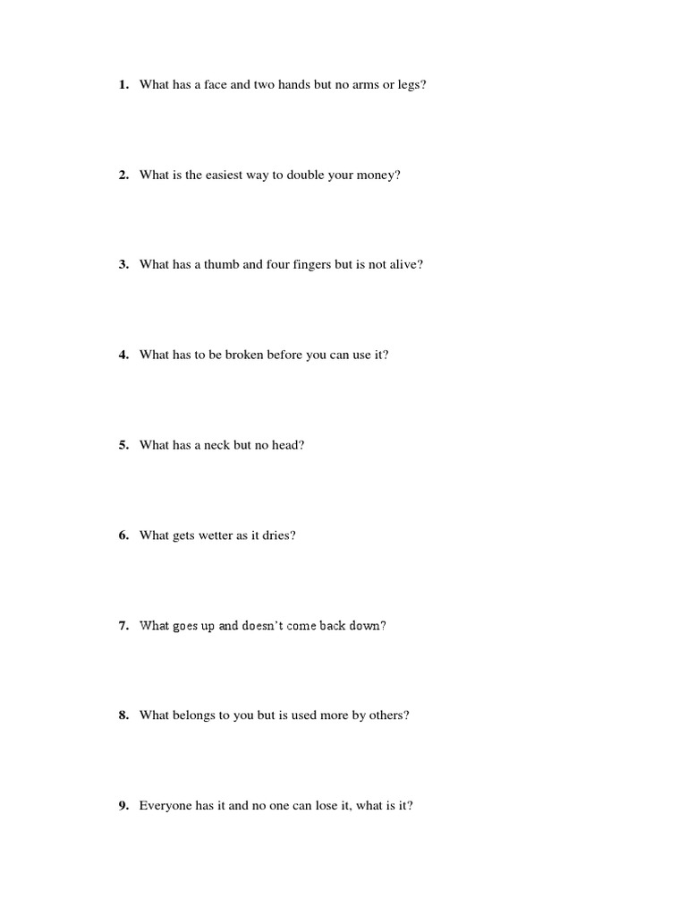 Kids' Riddles and Puzzles: A Collection of Fun Brain Teasers for ...