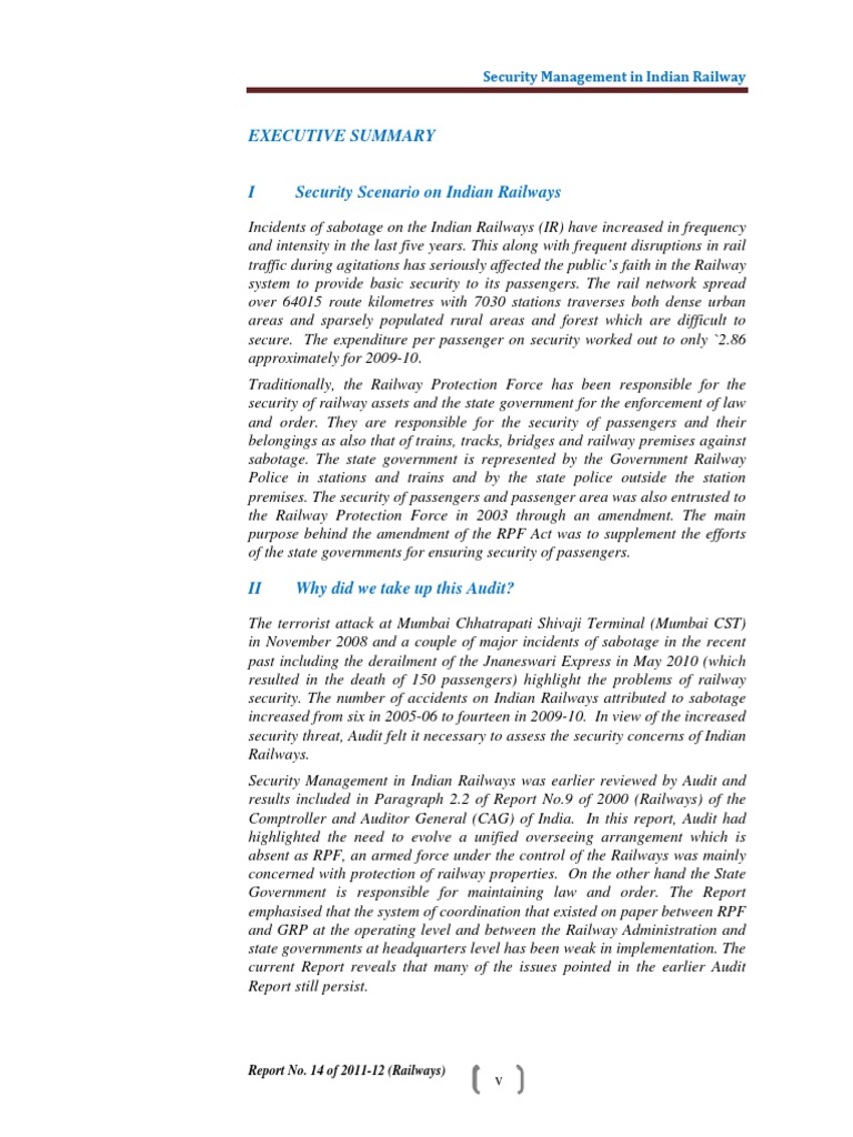 Executive Summary | PDF | Rail Transport | Train