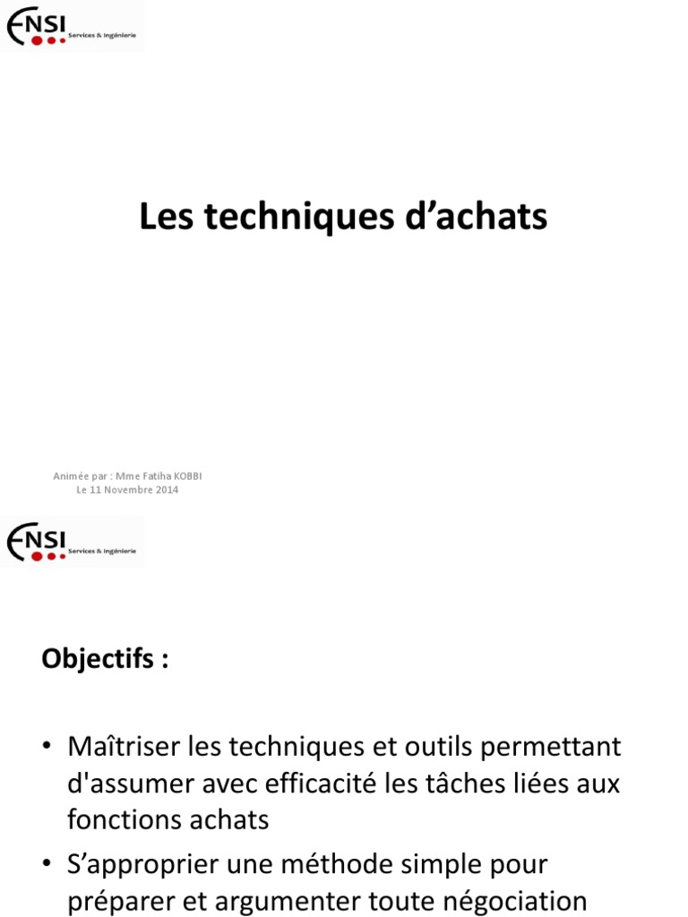 Techniques d'Achat Efficaces | PDF | Sodles | Business