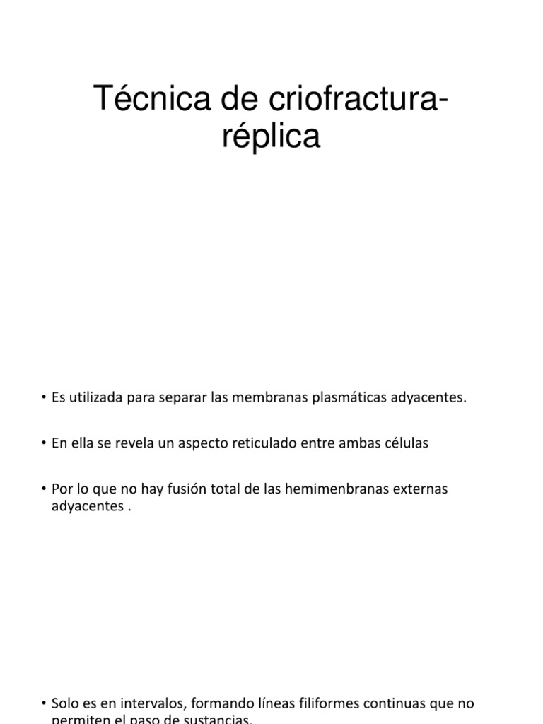 Técnica de Criofractura-Réplica | PDF