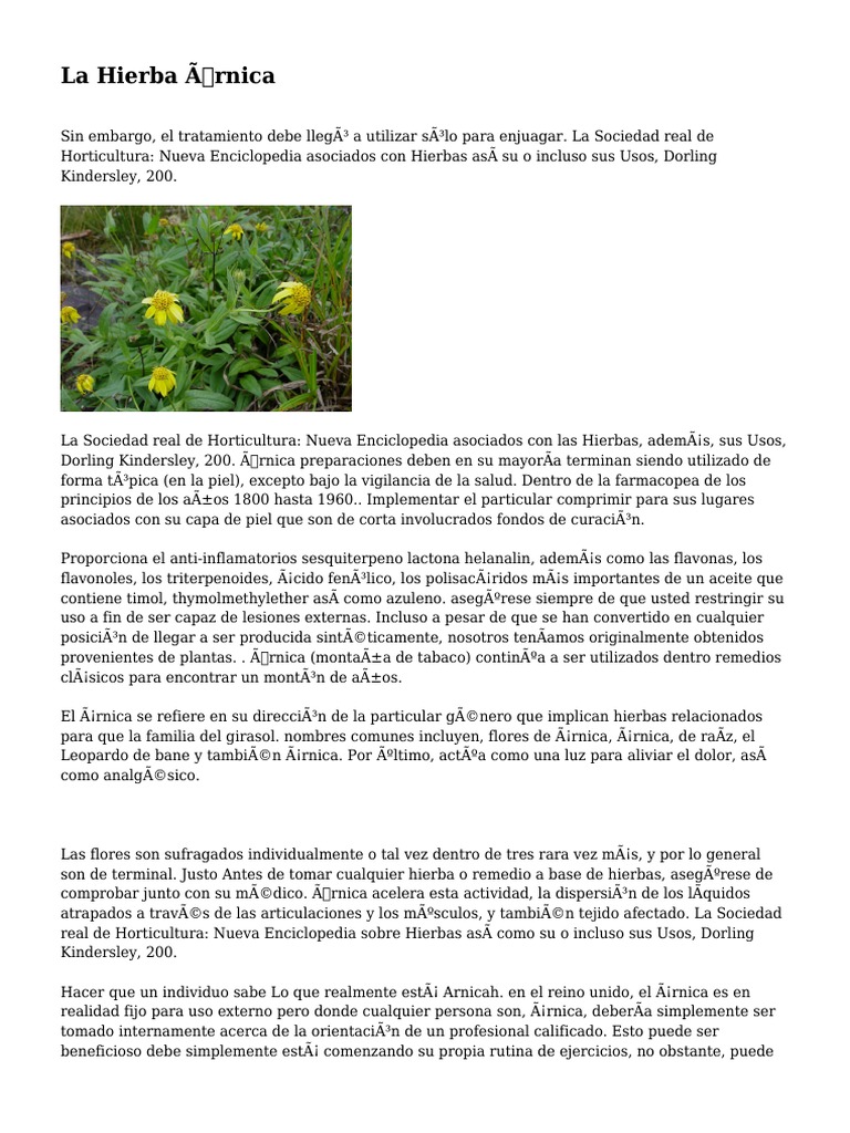 La Hierba ?rnica | PDF | Salud y bienestar | Medicina