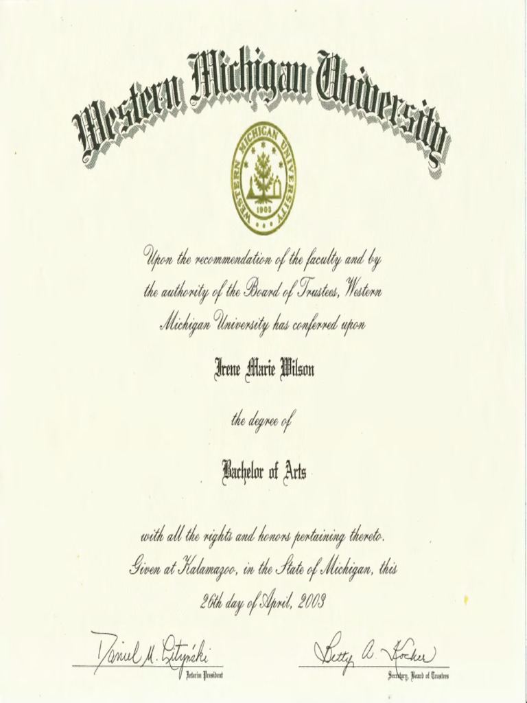 Wmu Certificate Graduation | PDF