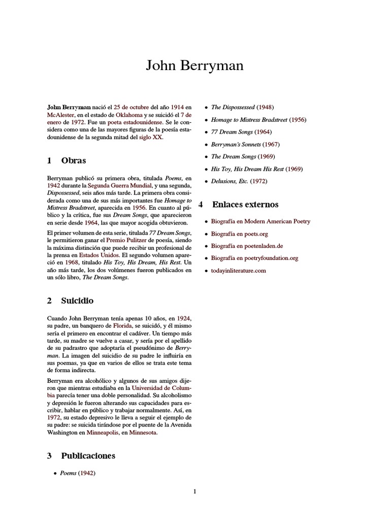 John Berryman | PDF | Libros | Personas
