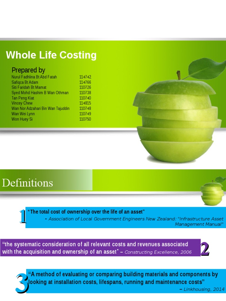Whole Life Costing | PDF | Present Value | Net Present Value