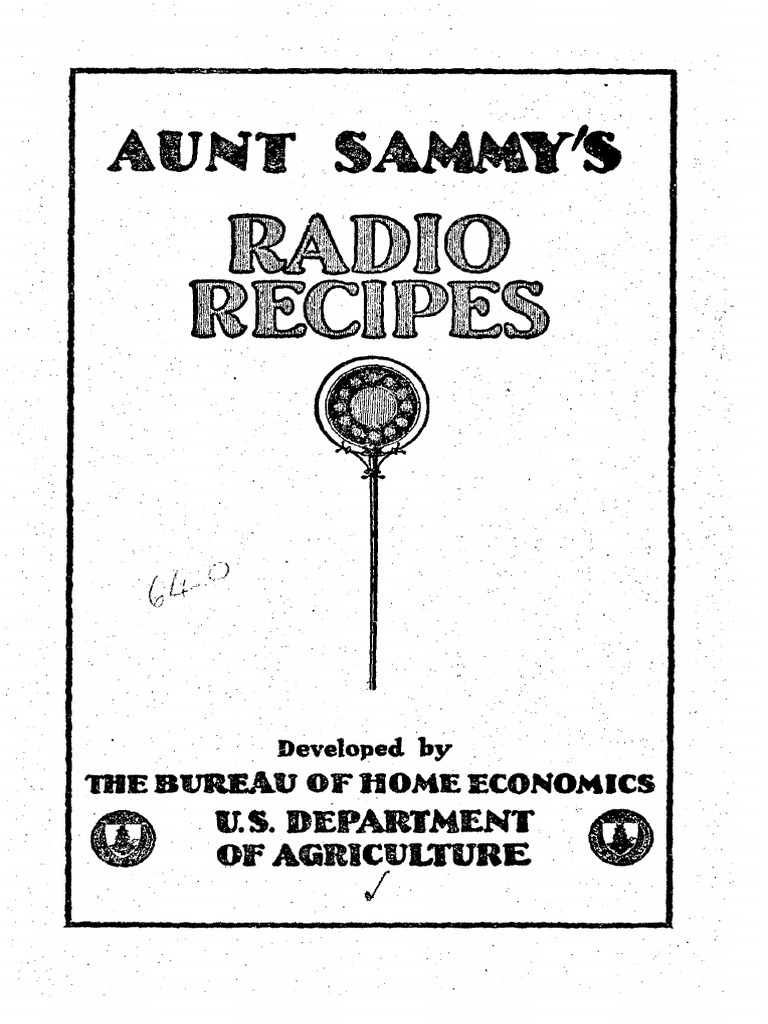 Radio Recipes From Aunt Sammy | PDF | Pickling | Salad
