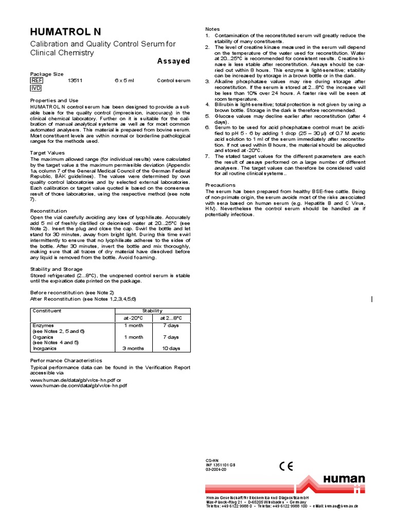 Cs HN (Humatrol N) | PDF | Chemistry | Nature