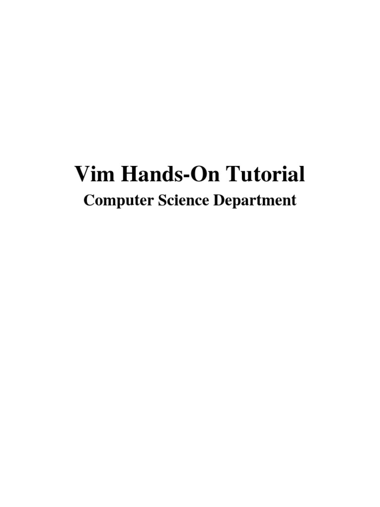 Vim Tutorial | PDF