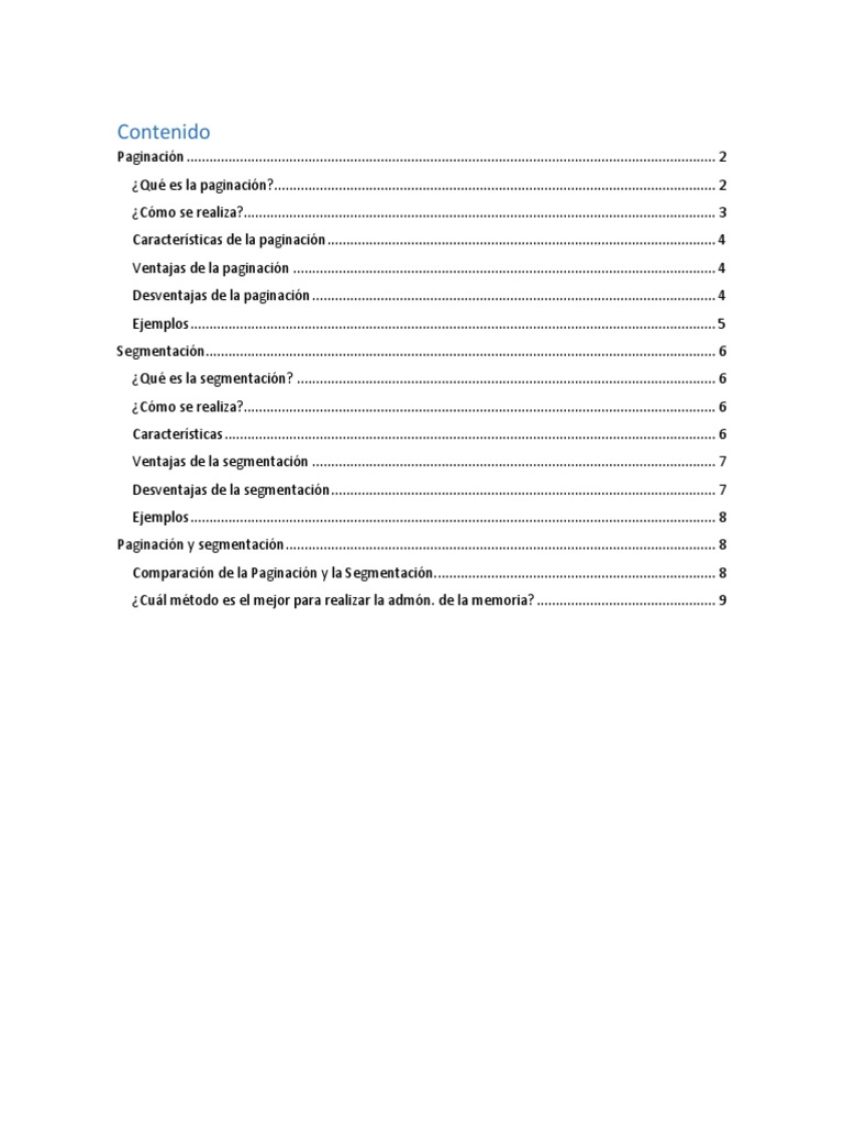 Paginación - Segmentación | PDF | Memoria del ordenador | Programa de computadora