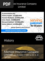 Adamjee Insurance Company Overview | PDF | Regulatory Compliance ...